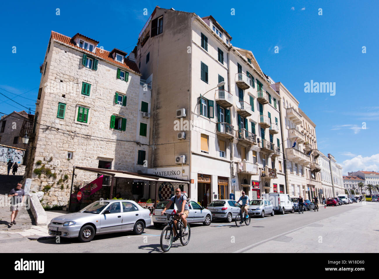 Trumbiceva obala, seaside street, Veli Varos, Split, Dalmatia, Croatia Stock Photo - Alamy