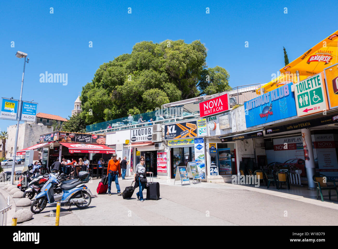 Obala kneza Domagoja, seaside street next to the port, Split, Dalmatia ...