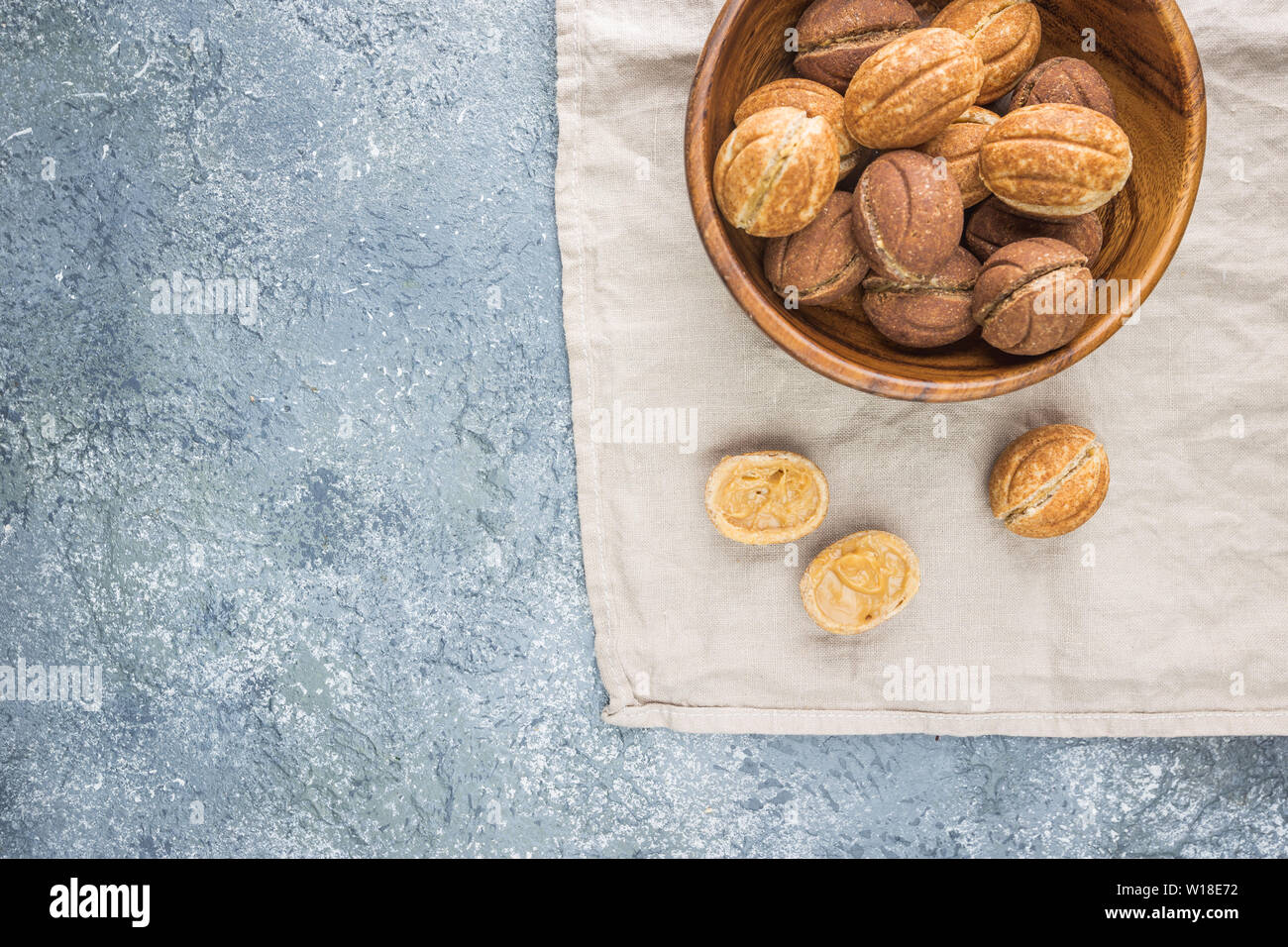 walnut shaped cookies Stock Photo - Alamy