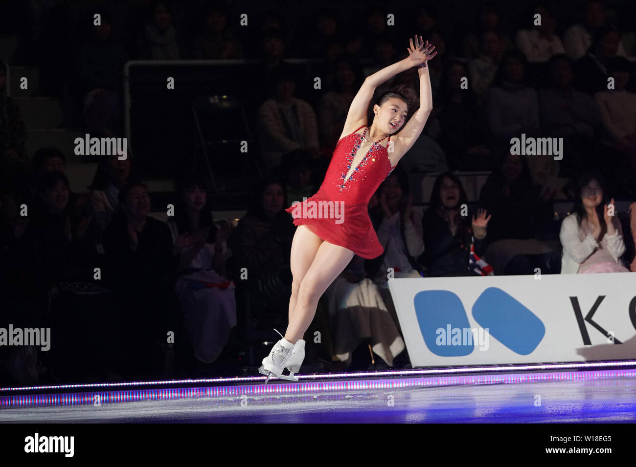 Kaori Sakamoto of Japan performs during the Dream On Ice 2019 at Shinyokohama Skate Center in ...