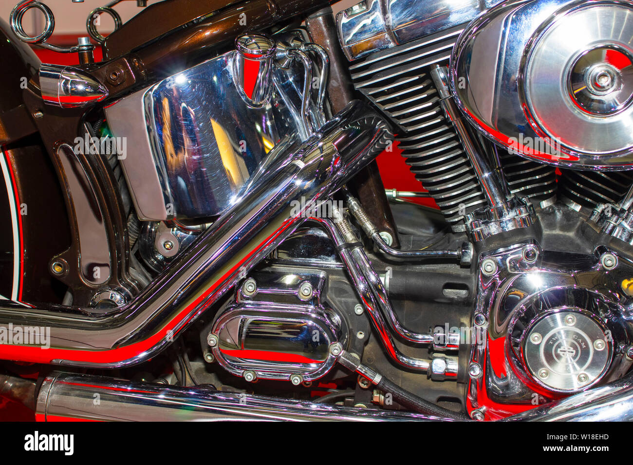 Motorcycle. Black motorbike half-face with many details on a white ...