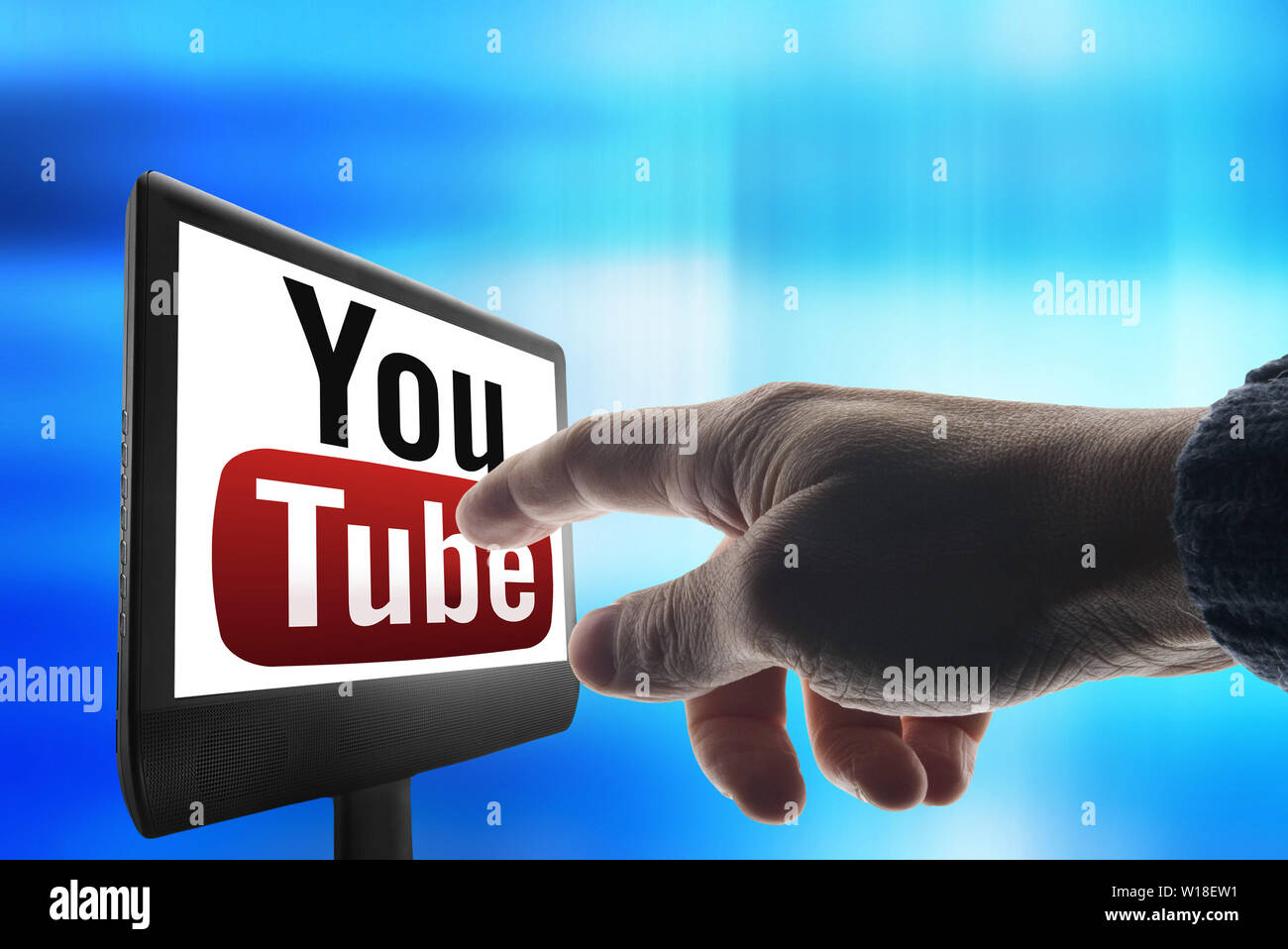 conceptual image for YouTube video streaming platform Stock Photo - Alamy