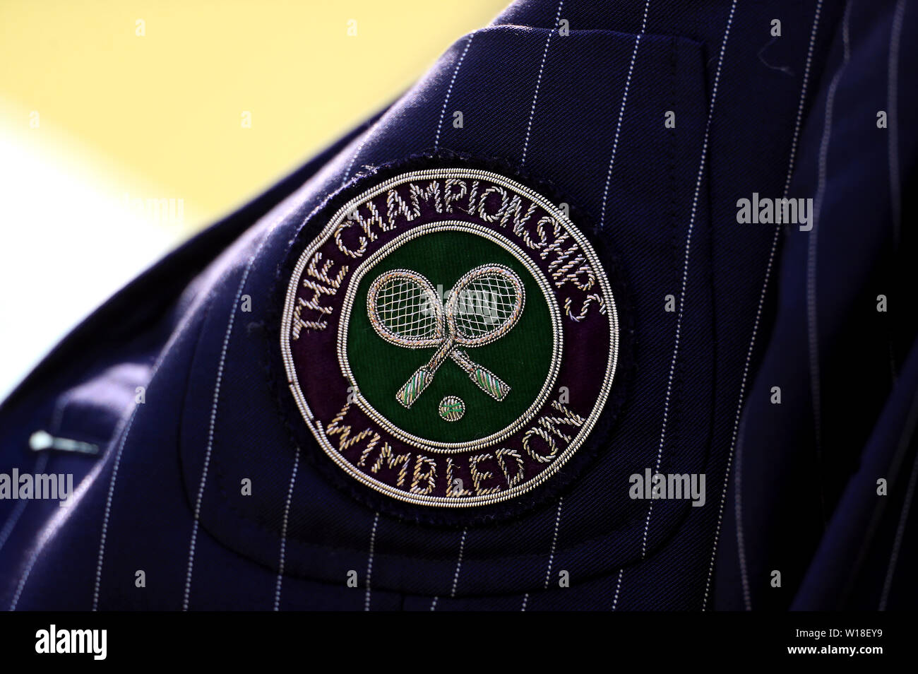 A branded Ralph Lauren jacket on day one of the Wimbledon Championships ...