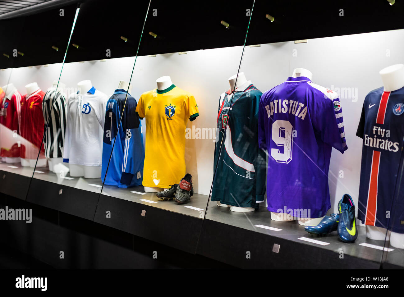 MILAN, ITALY - 6 JUNE 2018: The museum is famous for players of ...
