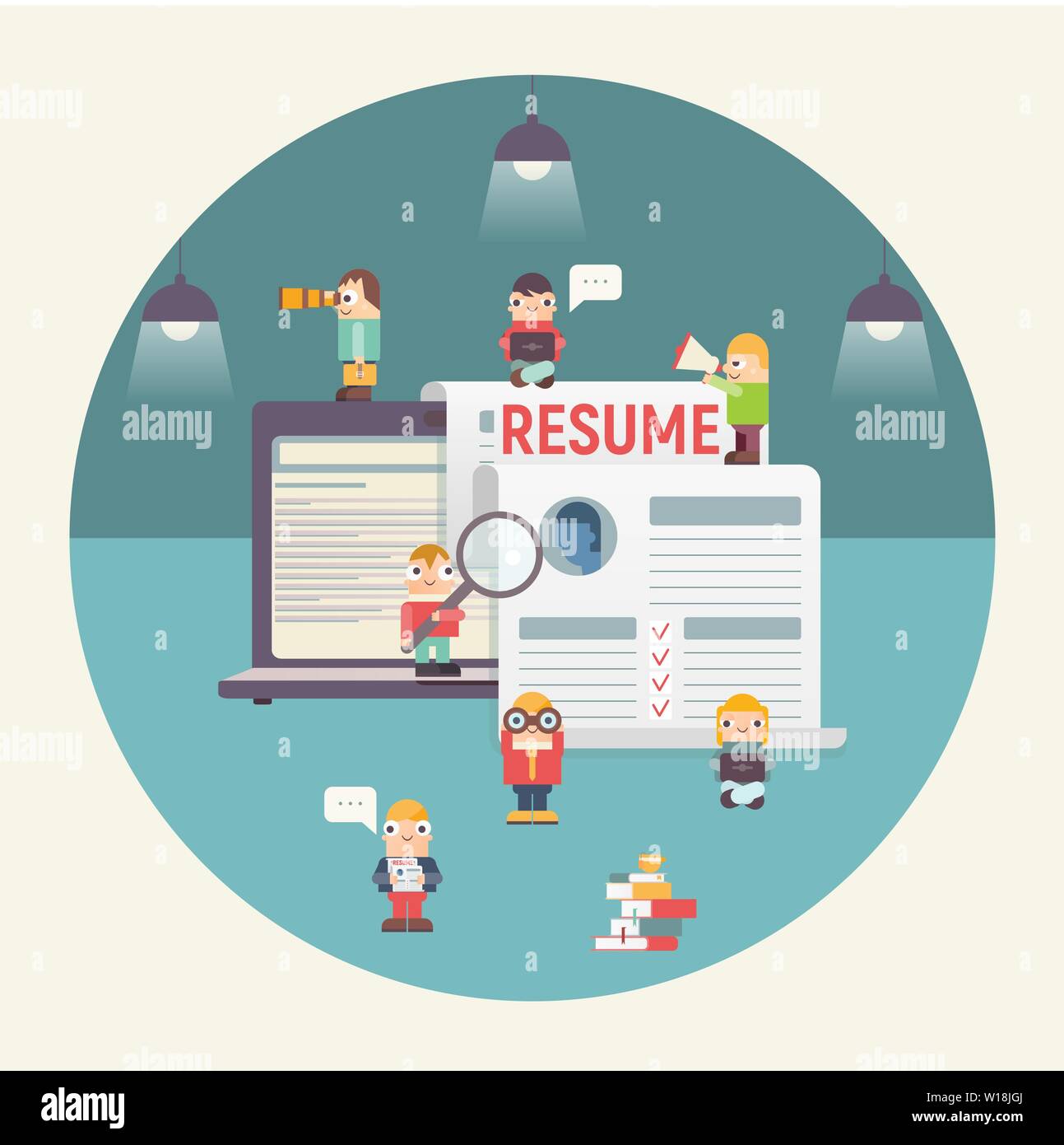 Interview candidates job Stock Vector Images - Alamy