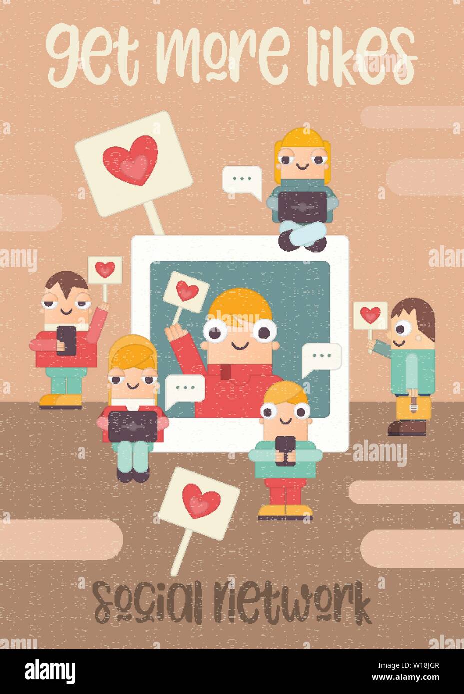 Funny posts Stock Vector Images - Alamy