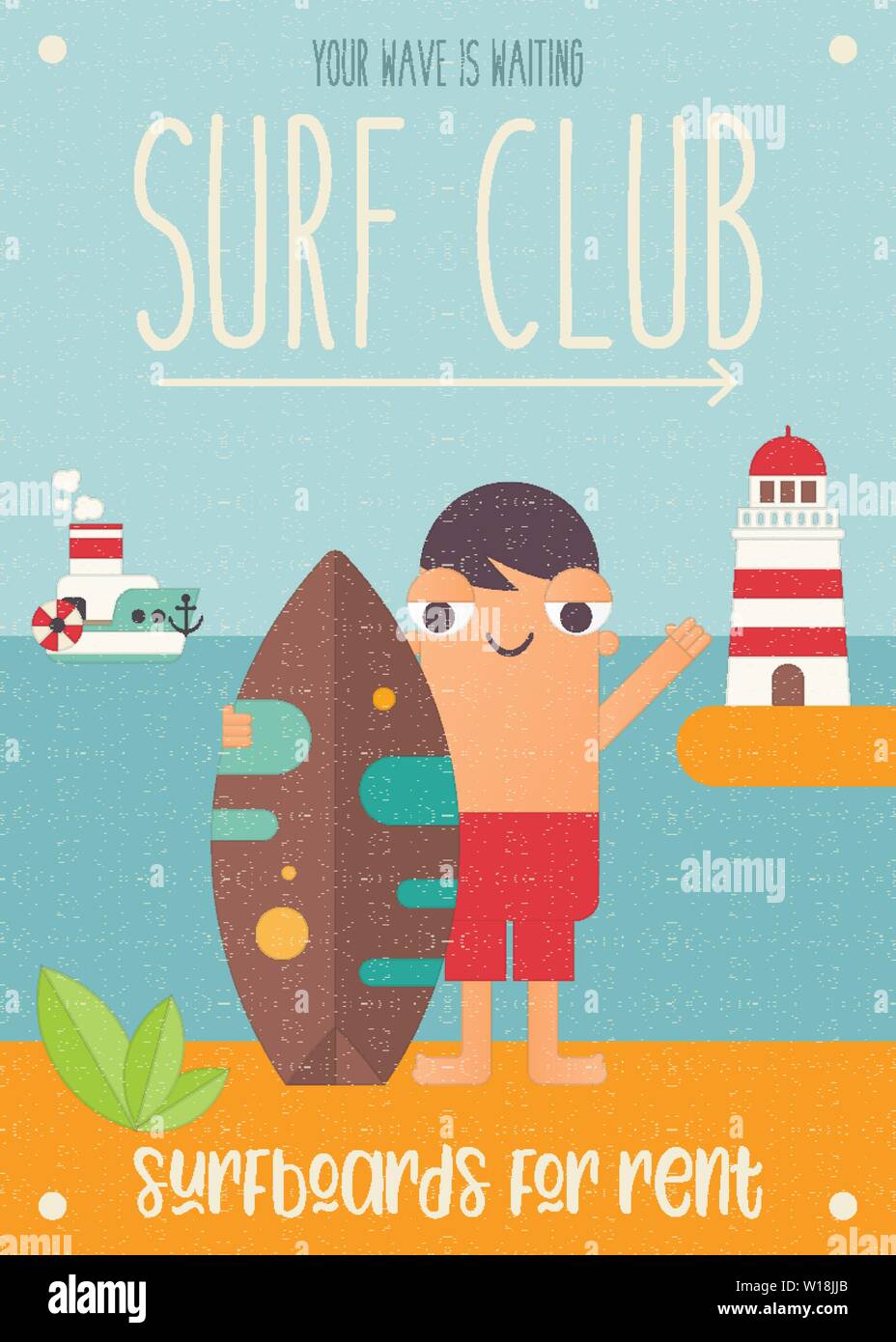 Surf club poster hi-res stock photography and images - Alamy