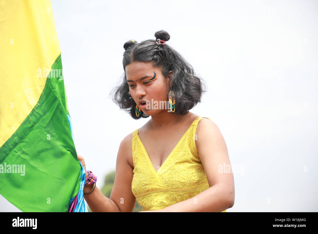 Kathmandu, Nepal, June 29, 2019. Members of the LGBTIQ community take ...