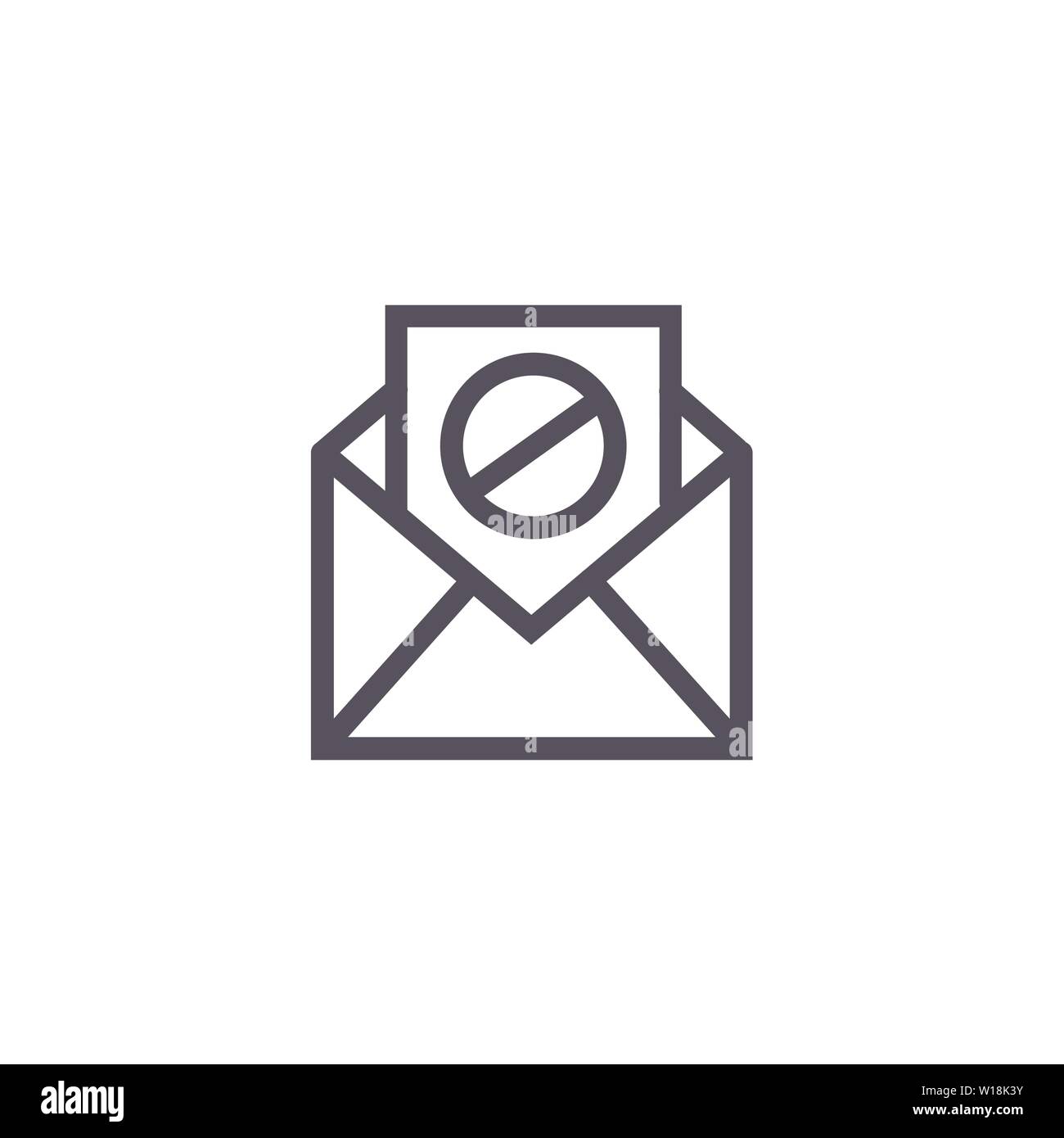 Email Marketing Rules & Regulations Icon with unsubscribe Idea Stock ...