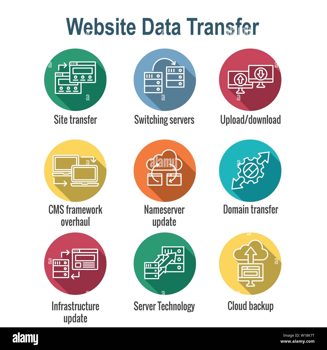 Data migration icon vector vectors hi-res stock photography and images ...