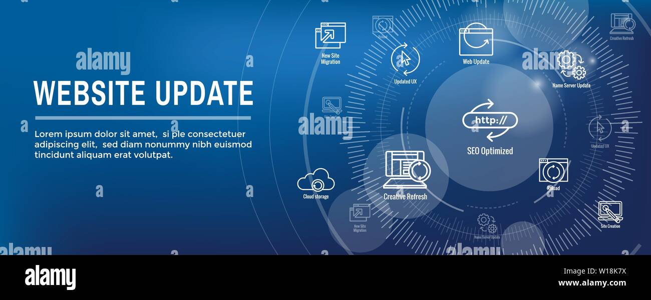 Website Update Icon Set & Web Header Banner Stock Vector Image & Art ...