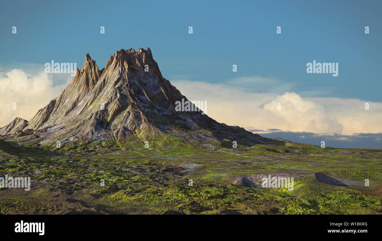 beautiful landscape with rough mountain Stock Photo - Alamy