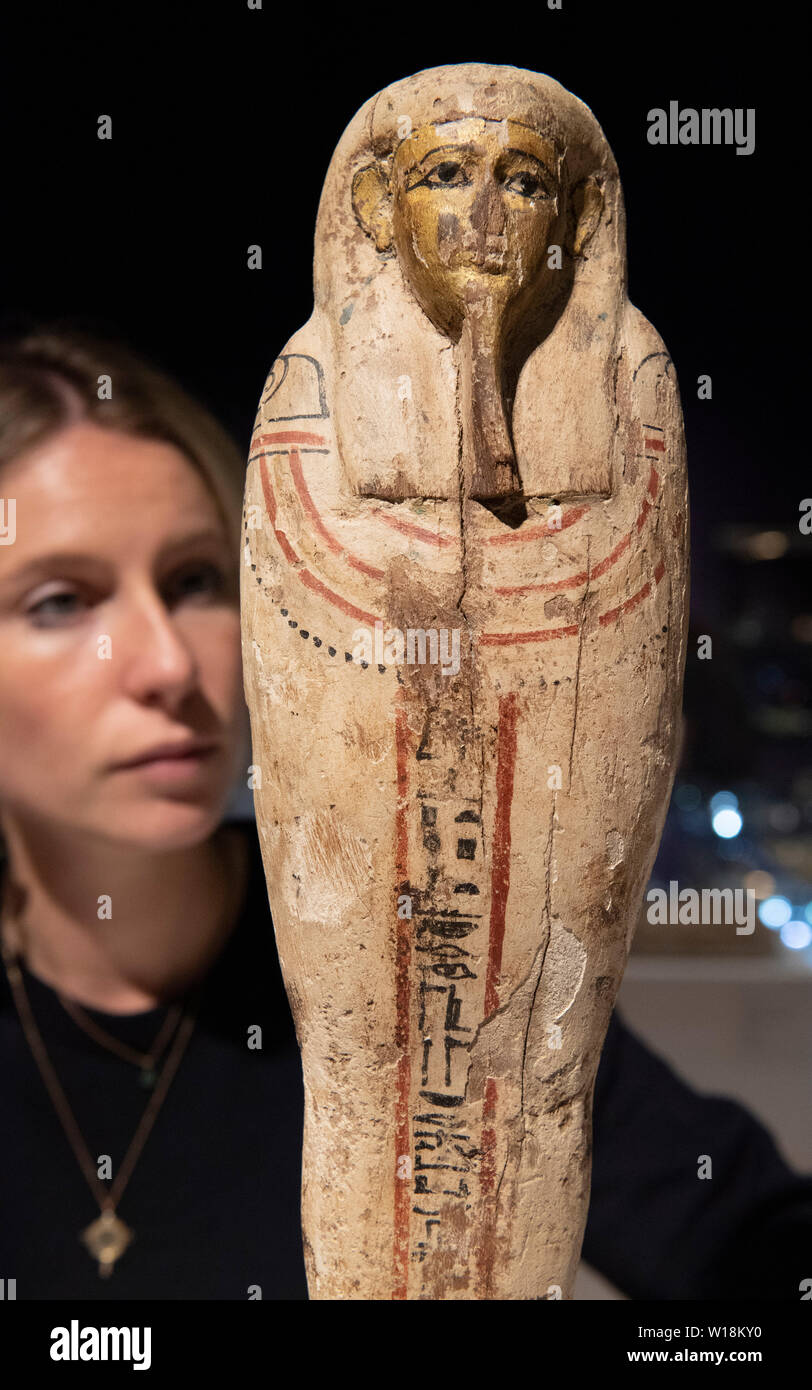 Egyptian gilt and polychrome painted wood ptah sokar osiris hi-res ...