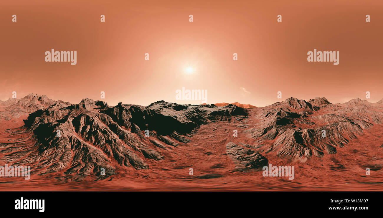 surface of planet Mars, 8K HDRI map, spherical environment panorama ...