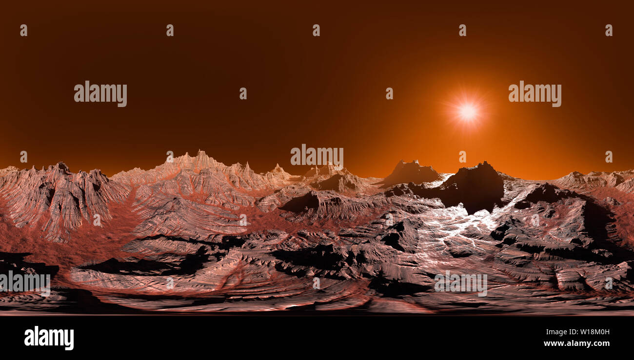 surface of planet Mars, 8K HDRI map, spherical environment panorama ...