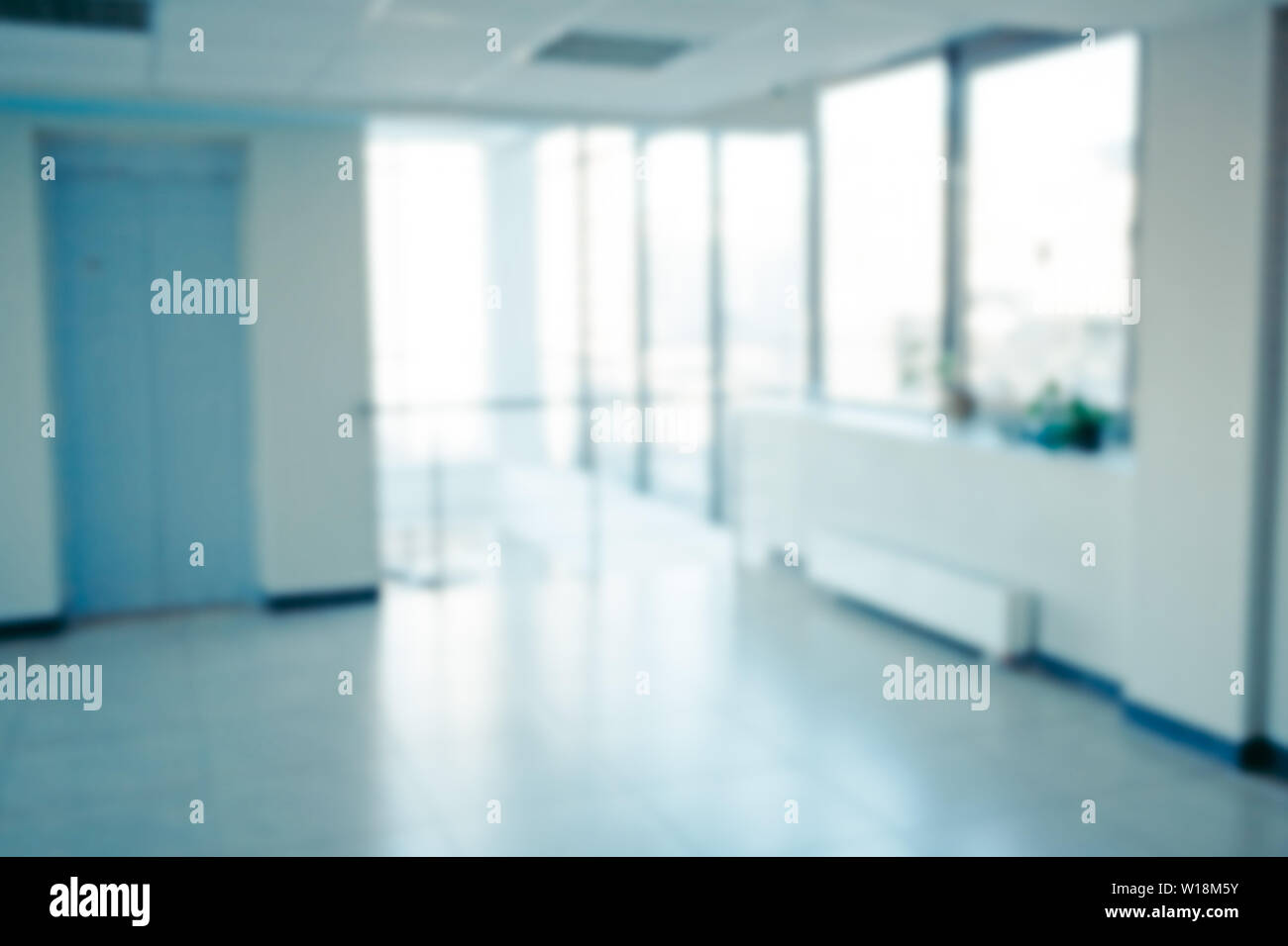 empty lobby in a modern business center. photo with copy space Stock ...