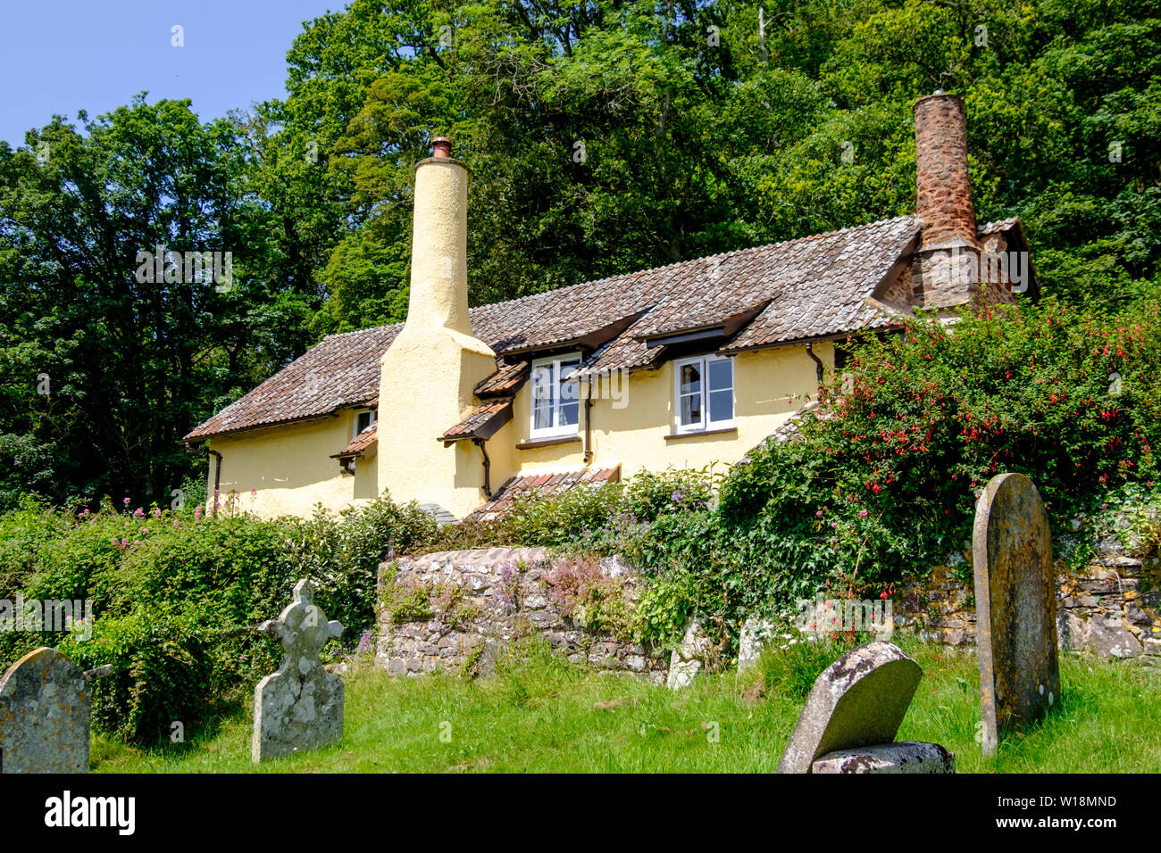 Around Selworthy Village on the edge of Exmoor, North somerset England ...