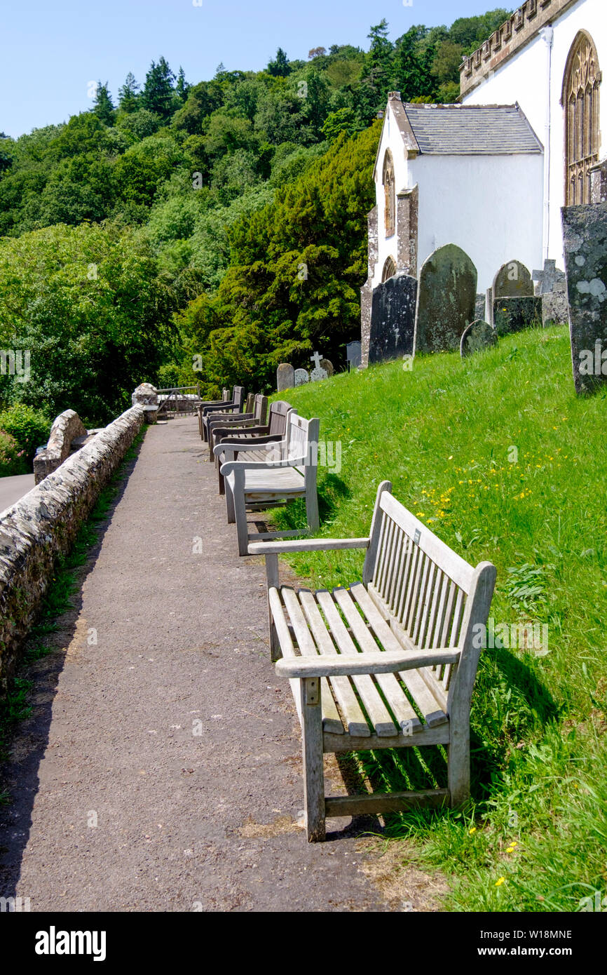 All saints Church in Selworthy Village on the edge of Exmoor, North ...