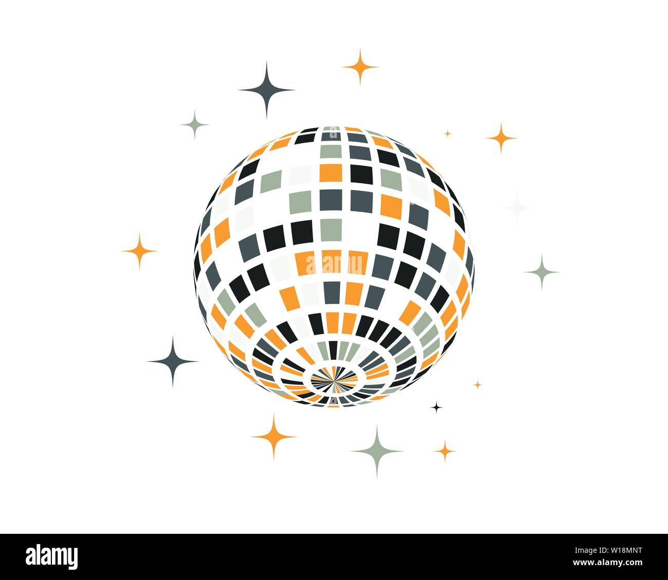 Disco ball vector icon illustration design template Stock Vector Image ...