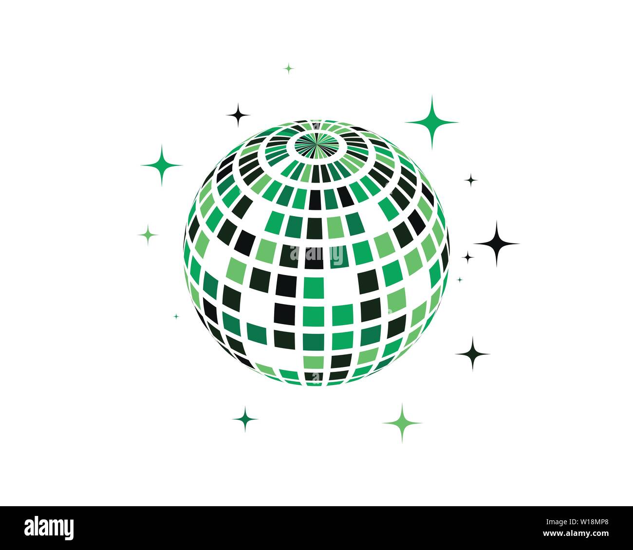 Disco ball vector icon illustration design template Stock Vector Image ...
