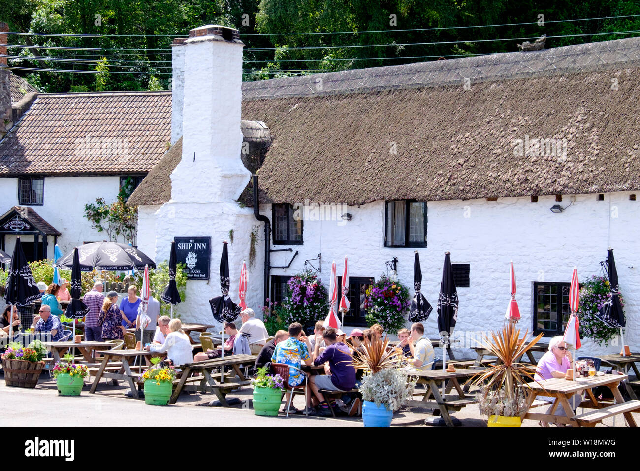 The ship Inn at Porlock Weir, a coastal small north somerset village ...