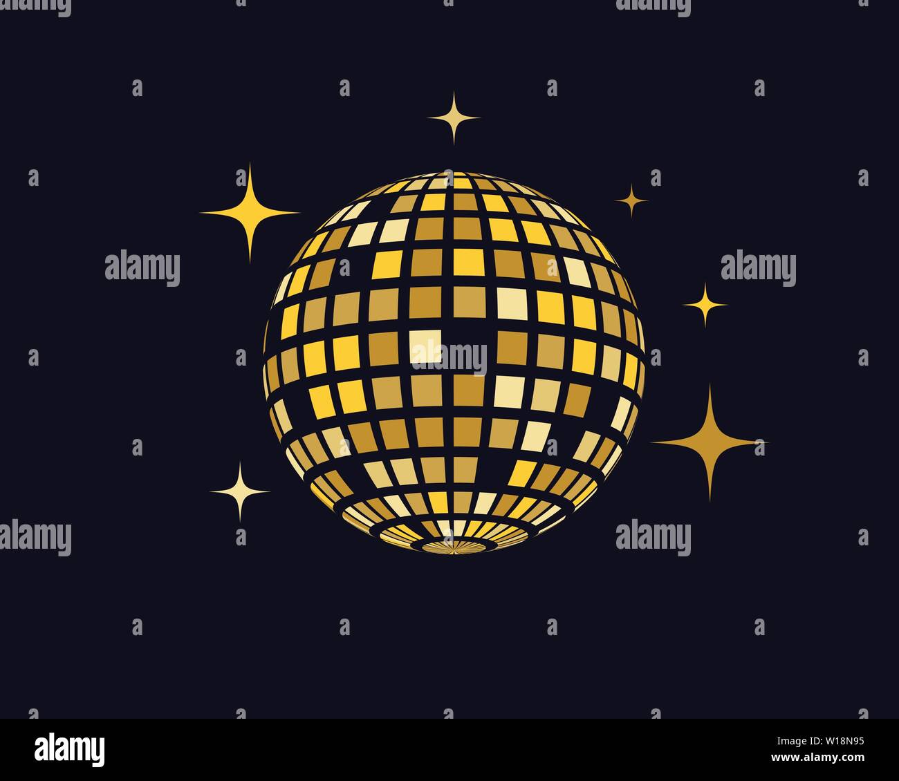 Disco ball vector icon illustration design template Stock Vector Image ...