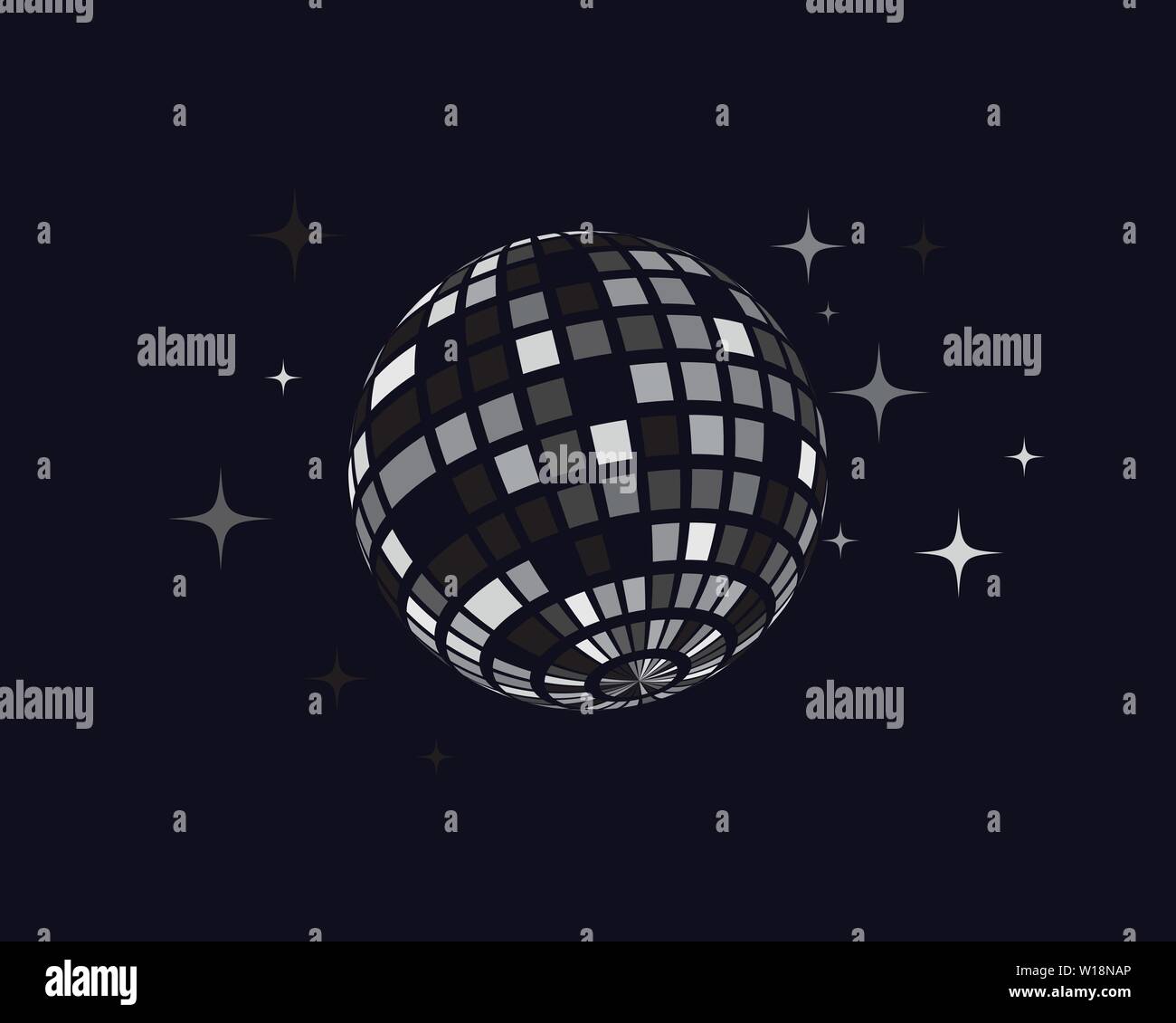 Disco ball vector icon illustration design template Stock Vector Image ...