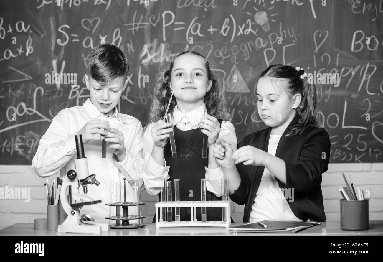 Biology equipment. students doing biology experiments with microscope ...