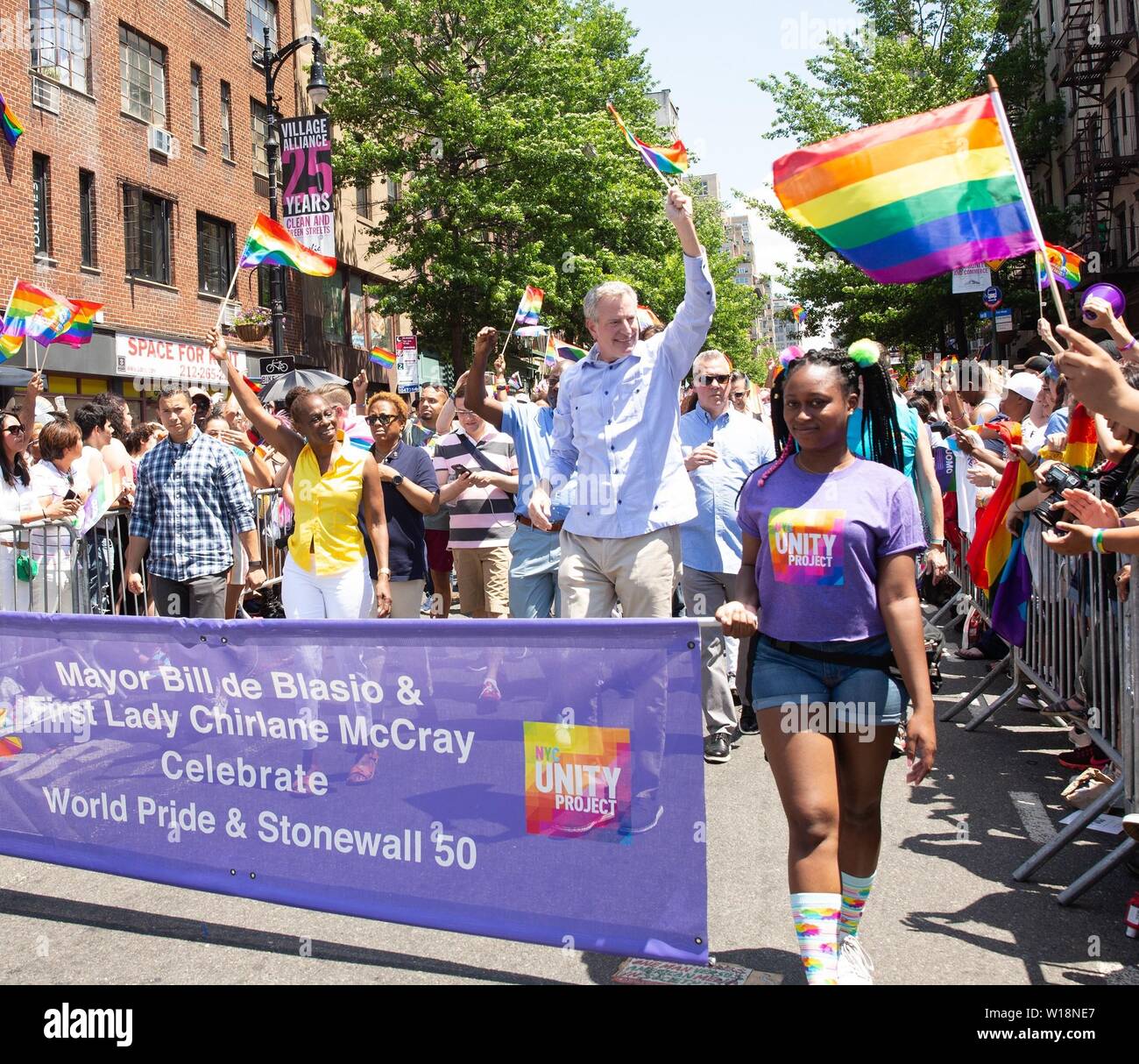 Bill de blasio and chirlane mccray hi-res stock photography and images ...