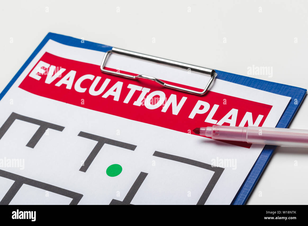 Emergency evacuation plan Stock Photo - Alamy