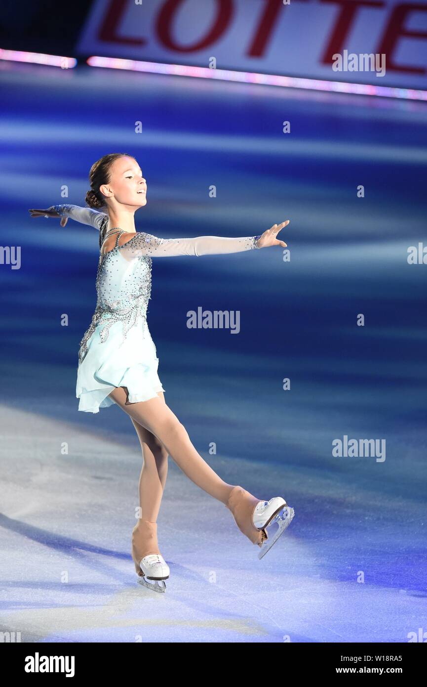 Anna Shcherbakova of Russia performs during the Dream On Ice 2019 at ...