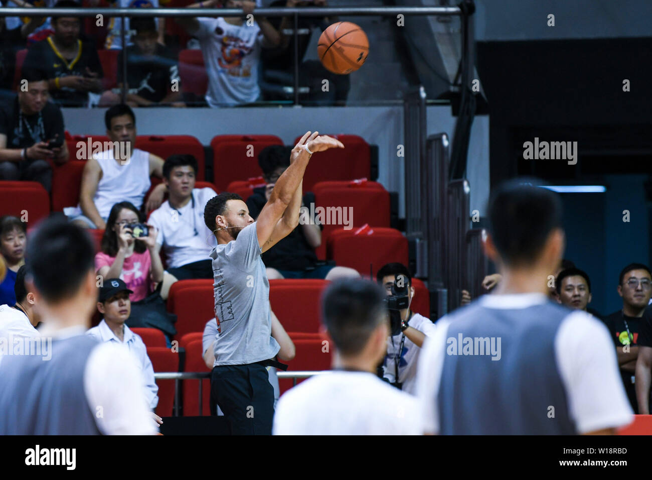 NBA star Stephen Curry of Golden State Warriors attends the 2019 Under ...
