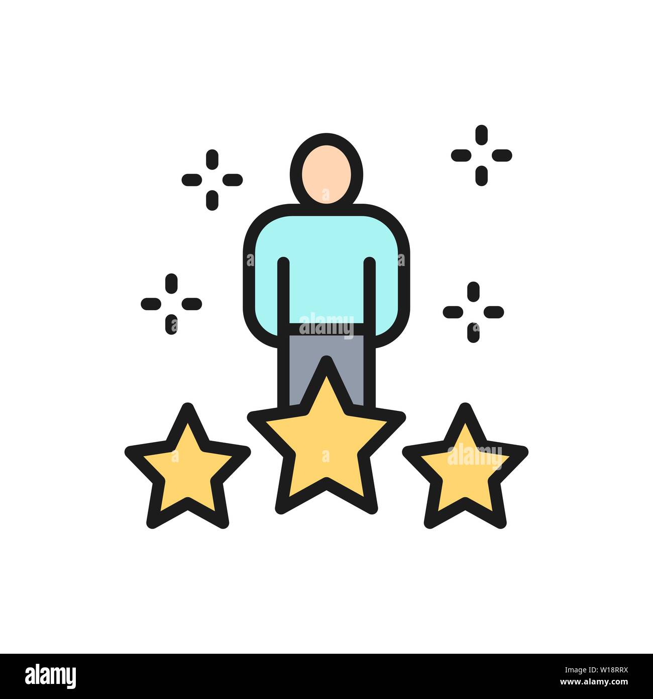 Stars rating icon outline Stock Vector Images - Alamy