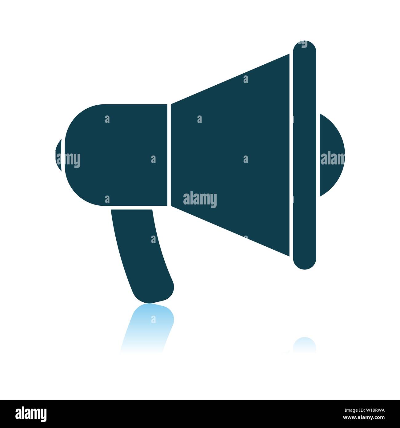 Promotion Megaphone Icon. Shadow Reflection Design. Vector Illustration ... Promotion Megaphone Icon. Shadow Reflection Design. Vector Illustration ...
