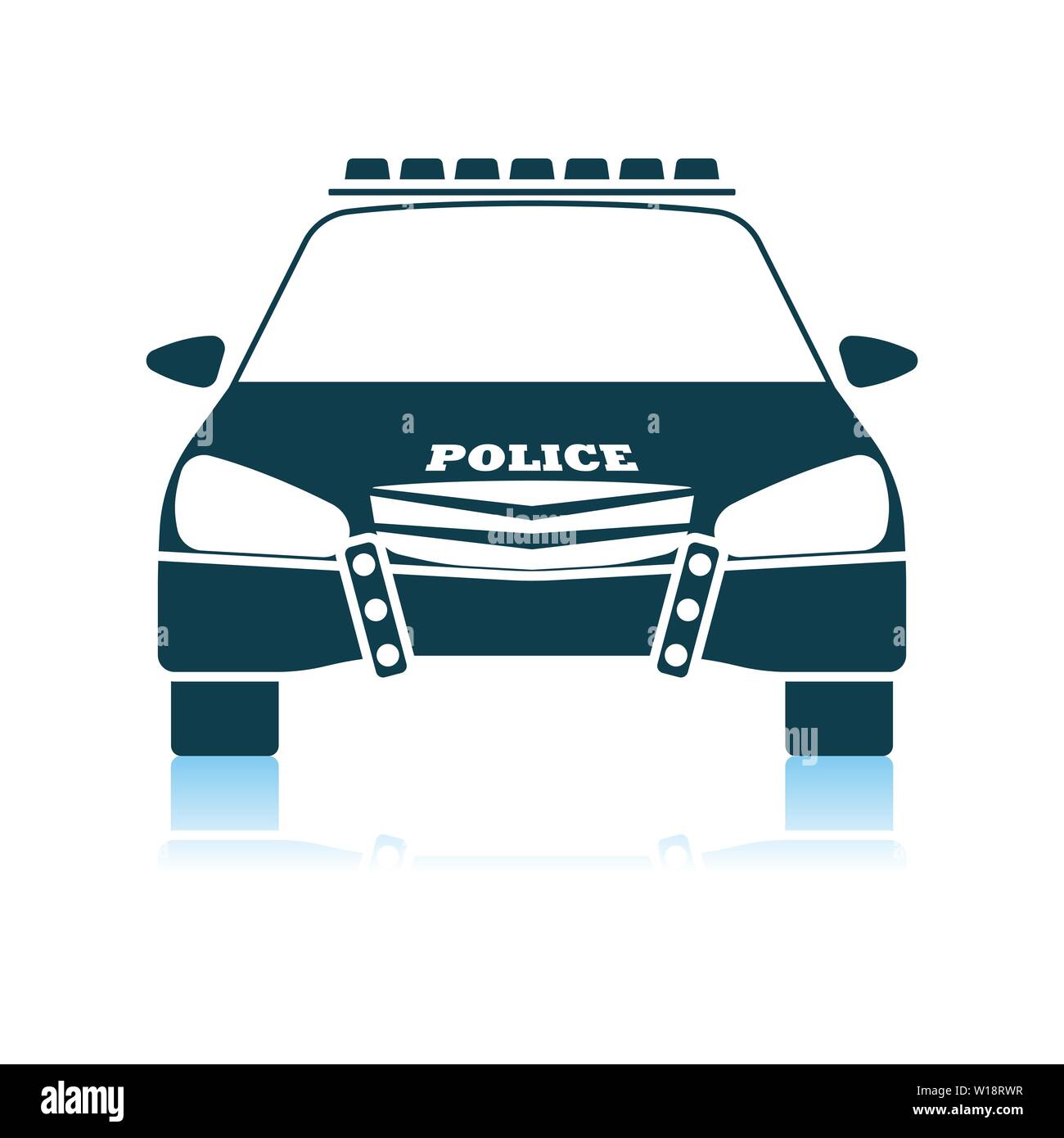 Police car front view Cut Out Stock Images & Pictures - Alamy