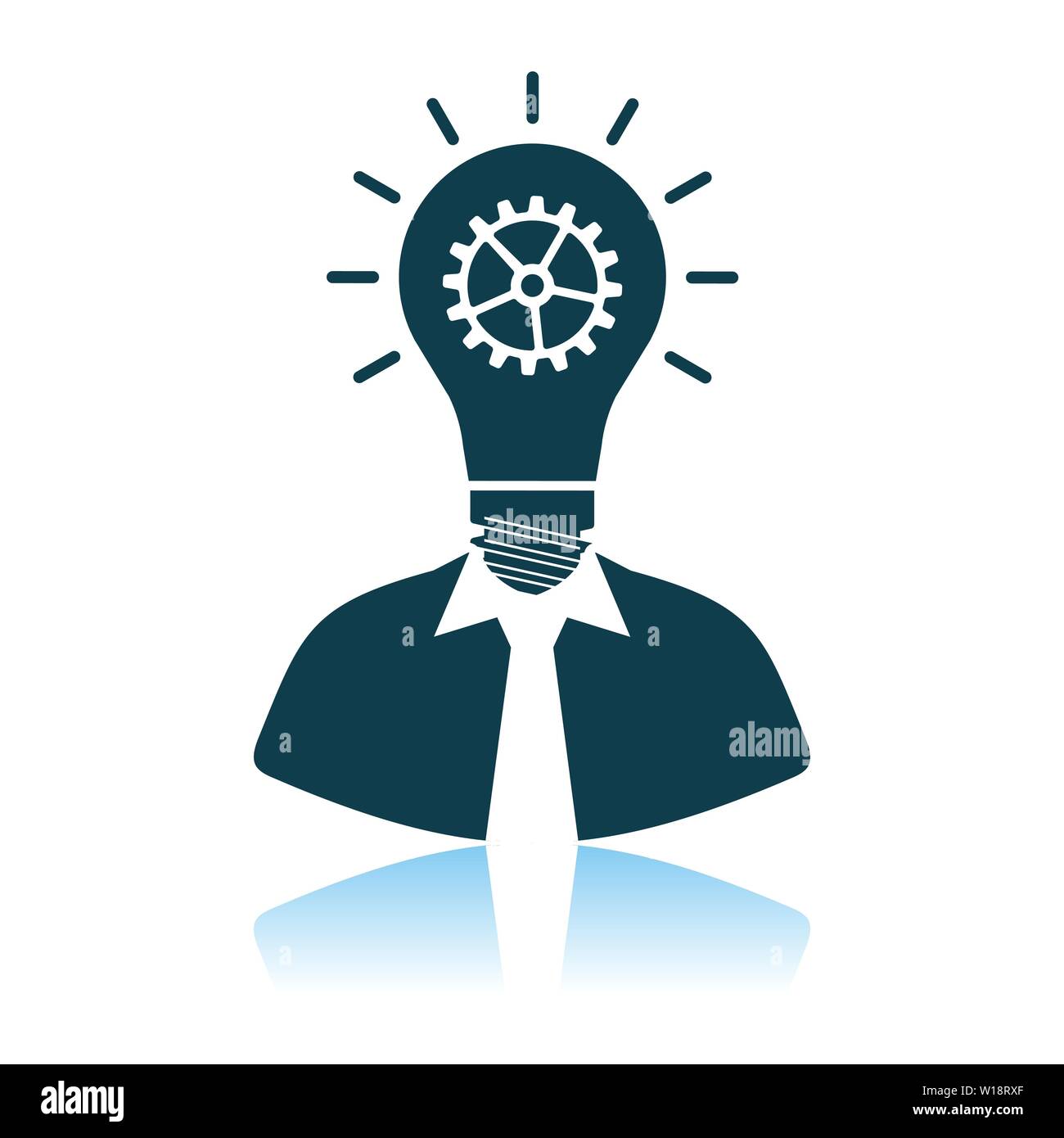 Innovation Icon. Shadow Reflection Design. Vector Illustration Stock ...