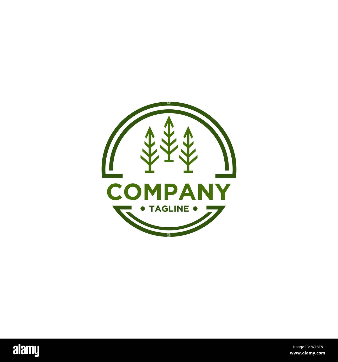 Tree Logo design vector template. Simple minimalist style Stock Photo ...