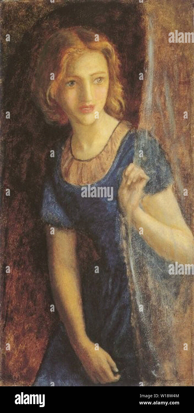 Arthur hughes - Marian Window 1867 Stock Photo - Alamy