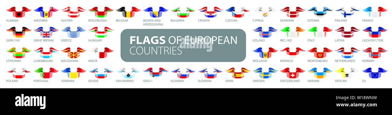 Set of flags of Europe. Vector illustration Stock Vector Image & Art ...