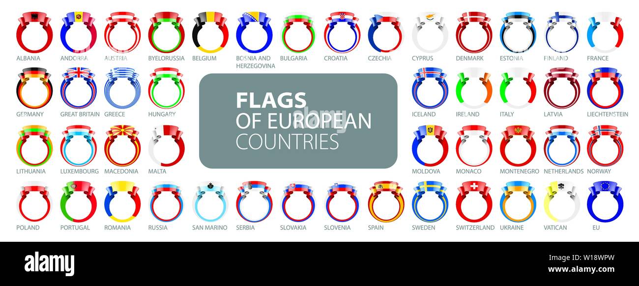 Set of flags of Europe. Vector illustration Stock Vector Image & Art ...