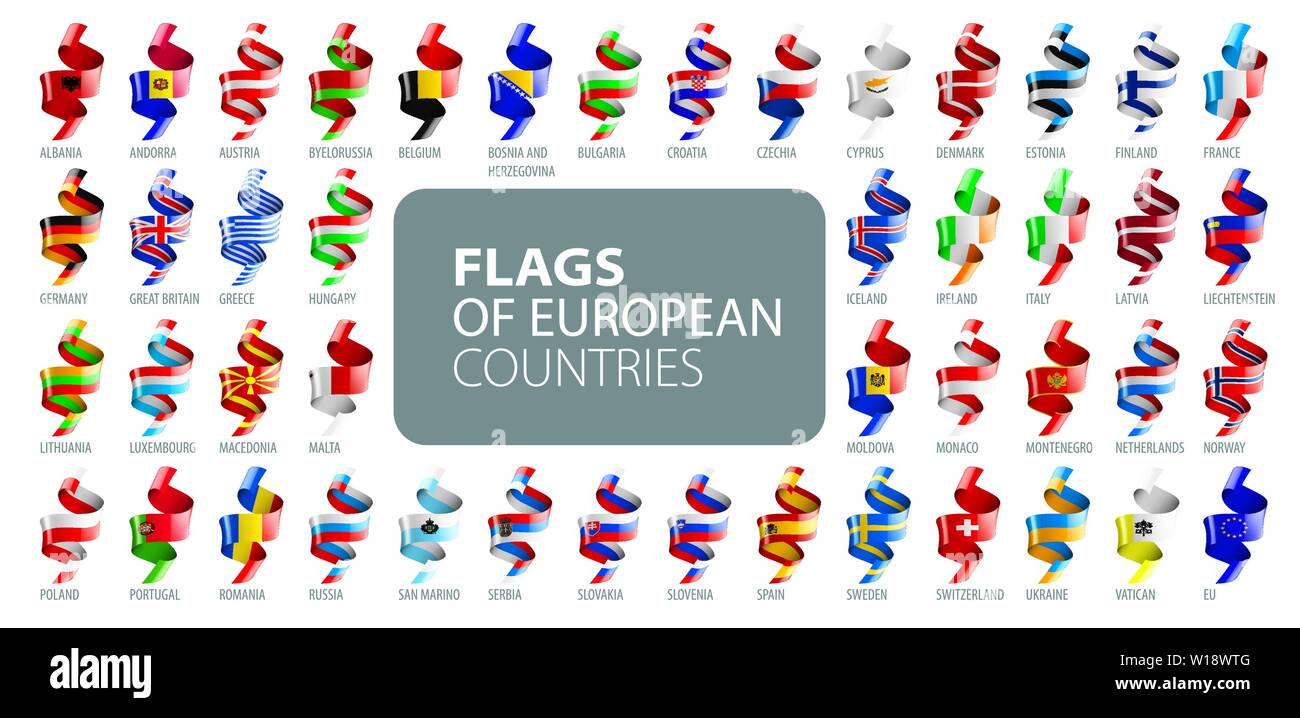 Set of flags of Europe. Vector illustration Stock Vector Image & Art ...