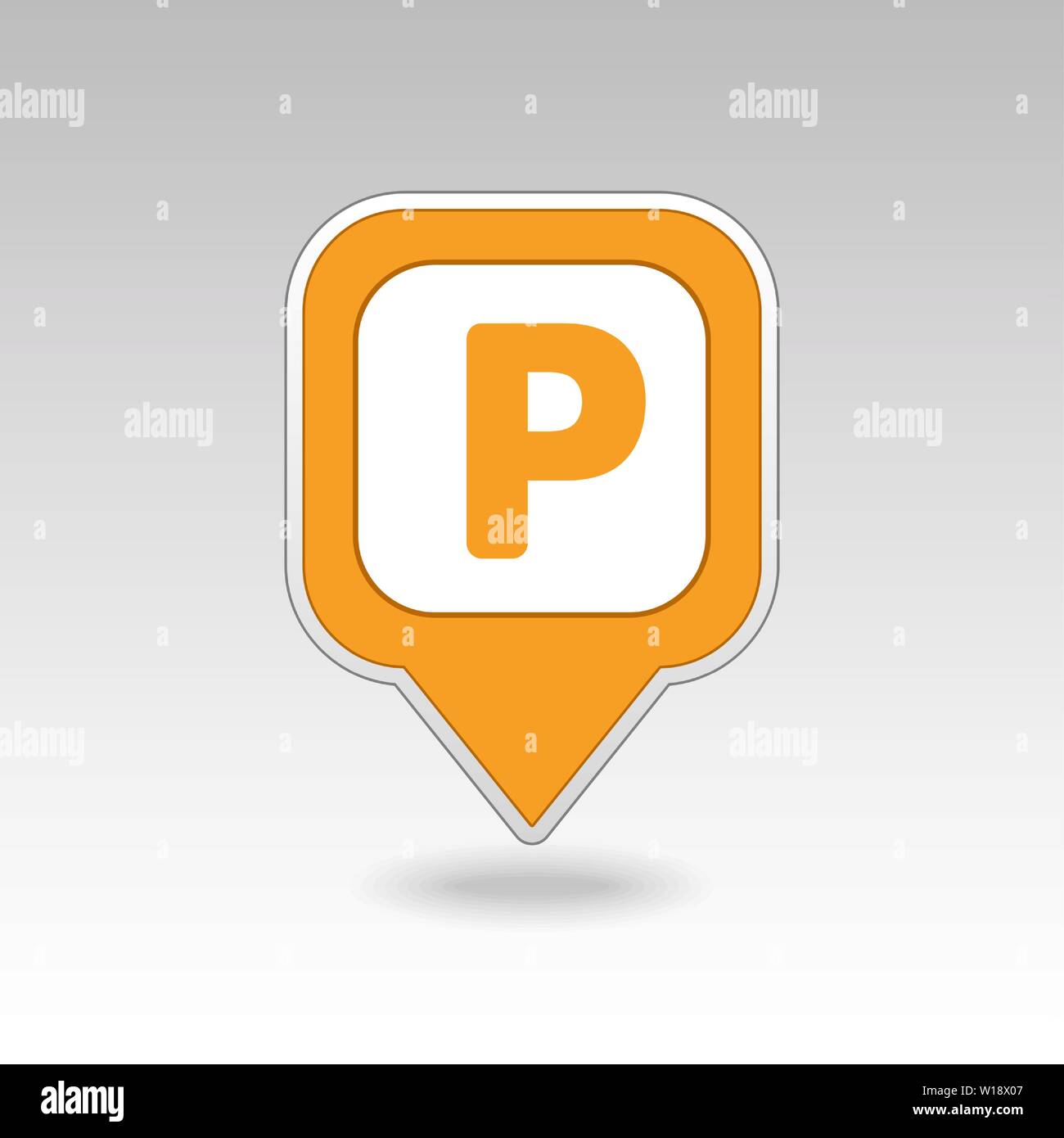 Parking pin map icon. Map pointer. Map markers. Destination vector icon ...