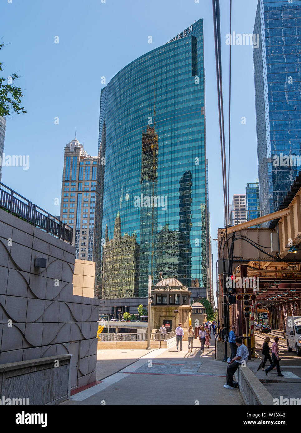 Modern High Rise building in Chicago - CHICAGO, USA - JUNE 12, 2019 ...