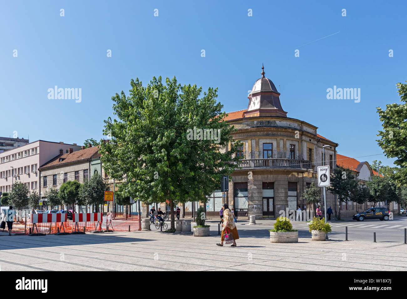 PIROT, SERBIA - JUNE 15, 2019: Central Square and Building at the ...