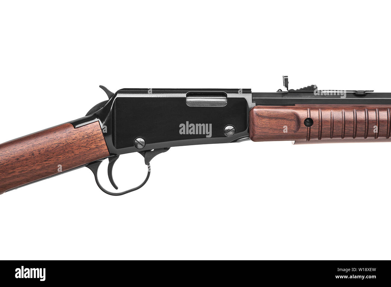 Old American wild west rifle isolated on white background Stock Photo ...