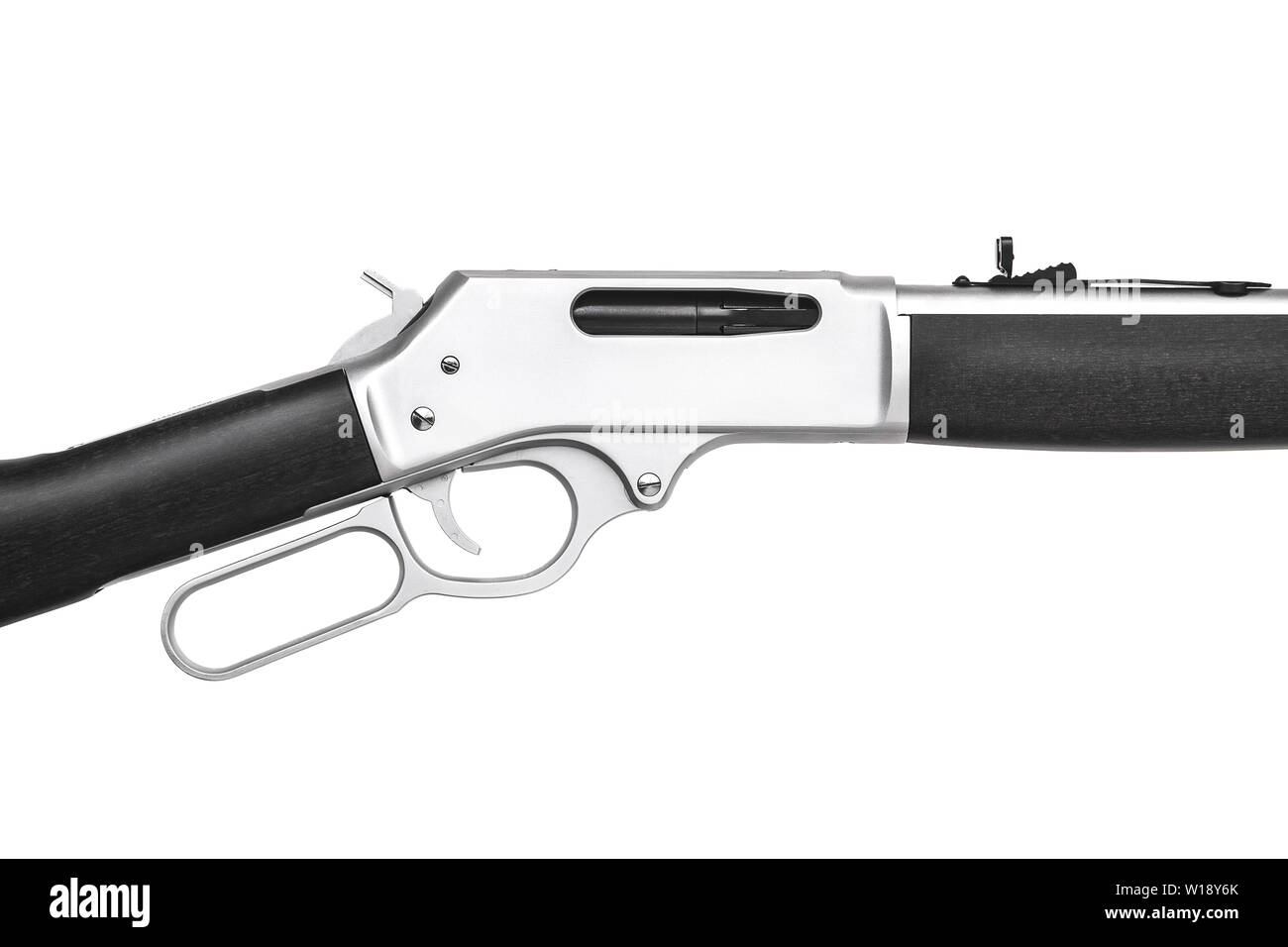 Old American wild west rifle isolated on white background Stock Photo ...