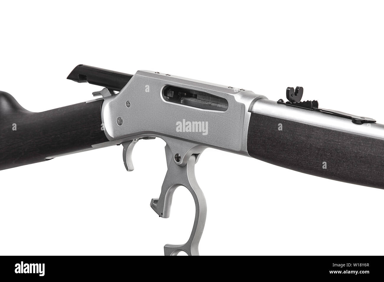 Old American wild west rifle isolated on white background Stock Photo ...