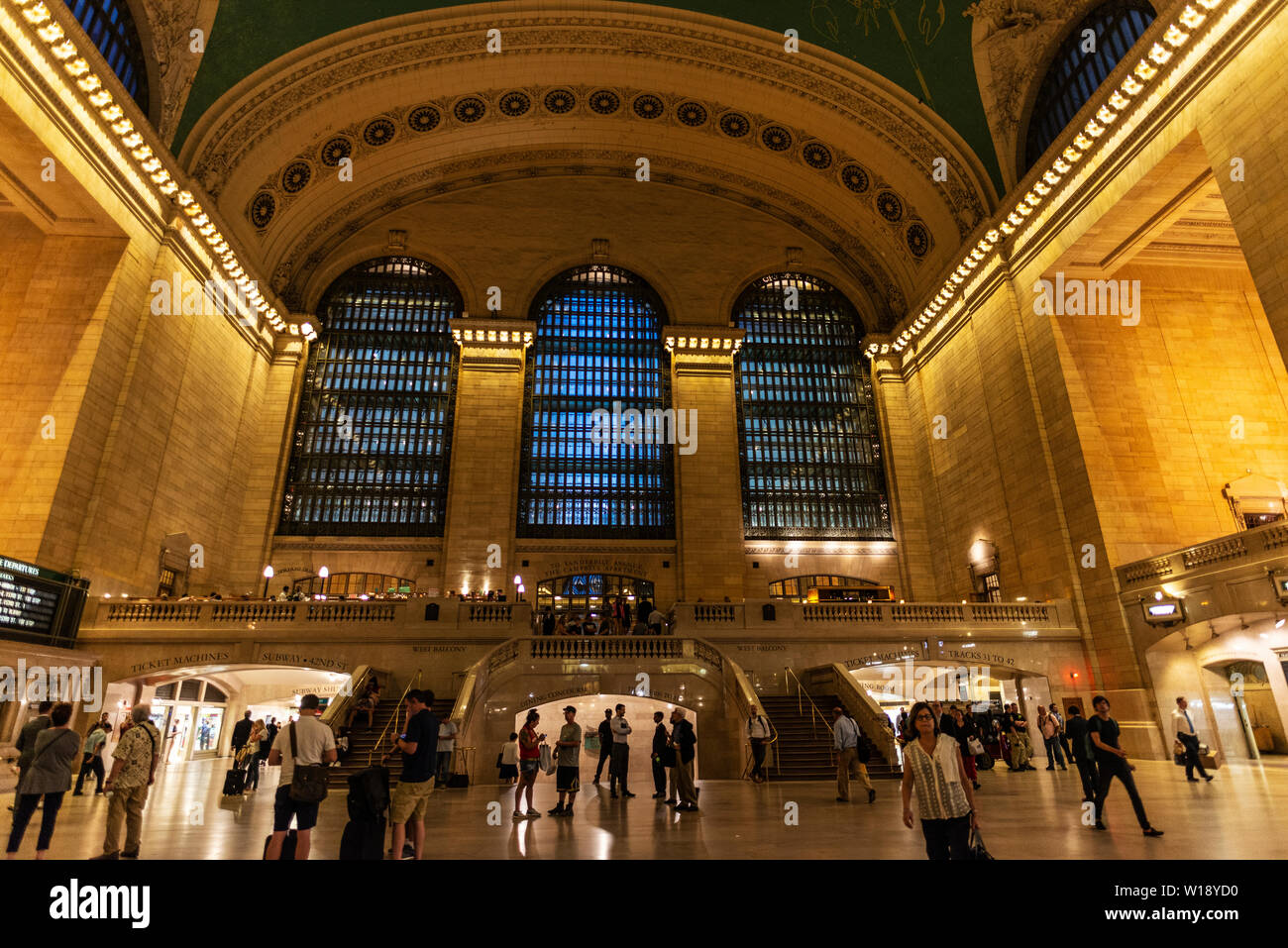 New York City, USA - August 1, 2018: Interior of the Grand Central ...