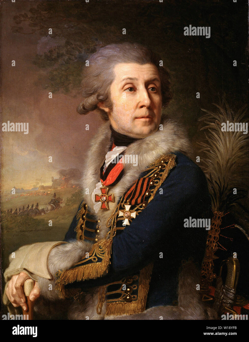 Vladimir Borovikovsky - Portrait F Borovsky 1799 Stock Photo - Alamy