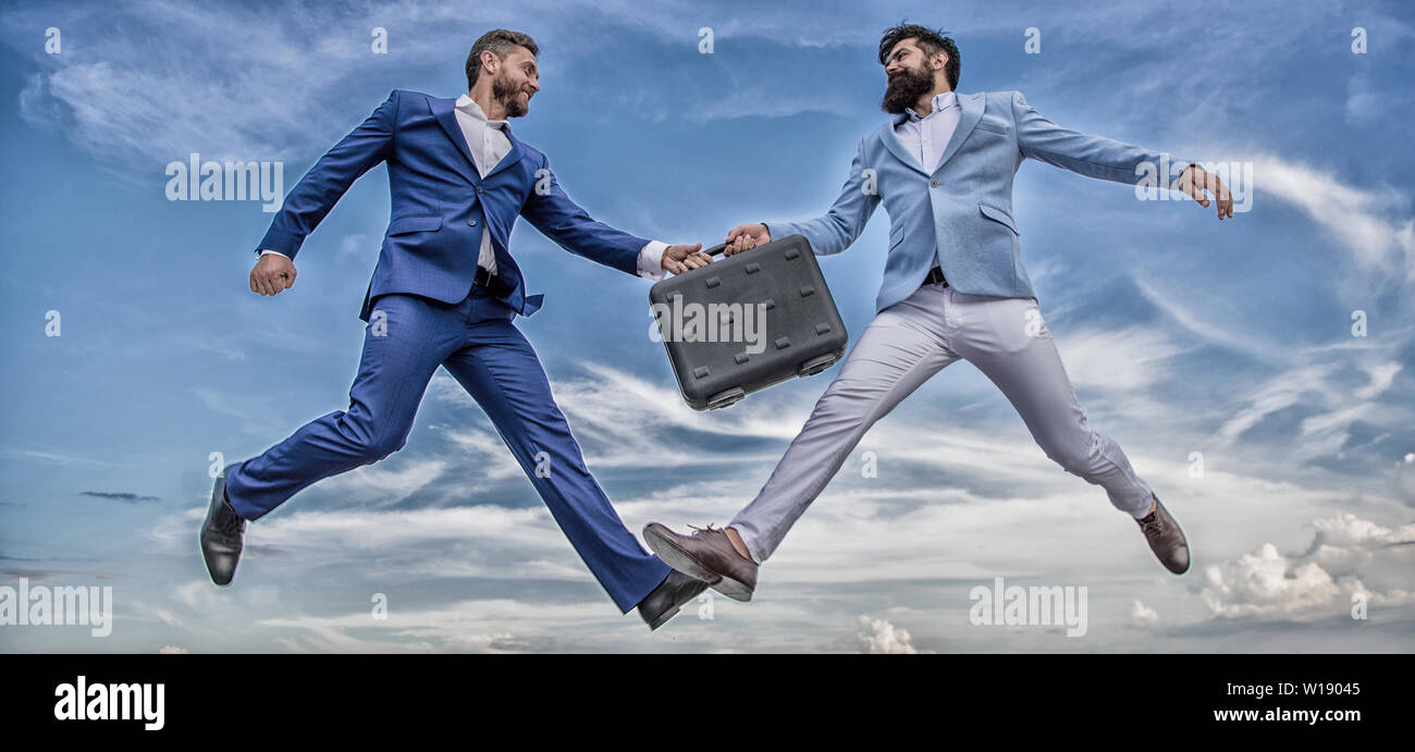 Case with raise your business. Successful transaction between ...